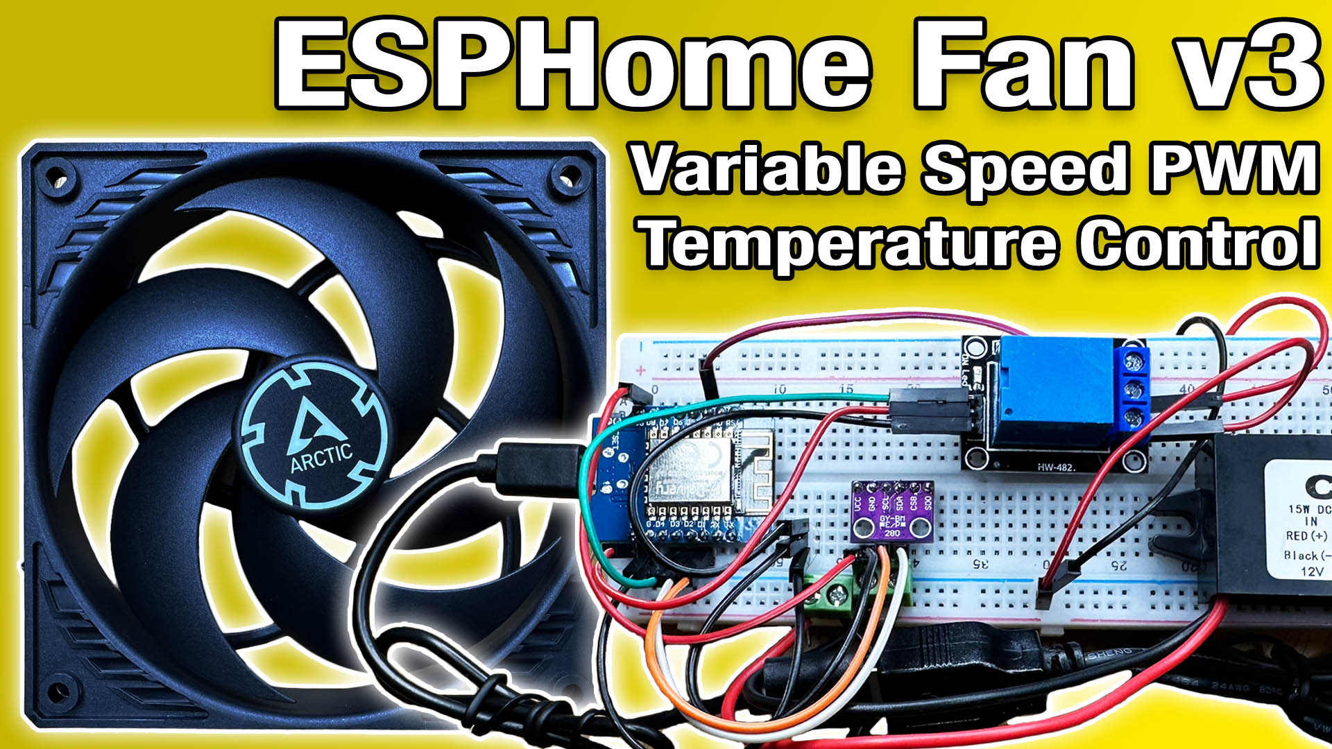 ESPHome Fan v3: Variable Speed (PWM) and Temperature Control « Speak to ...