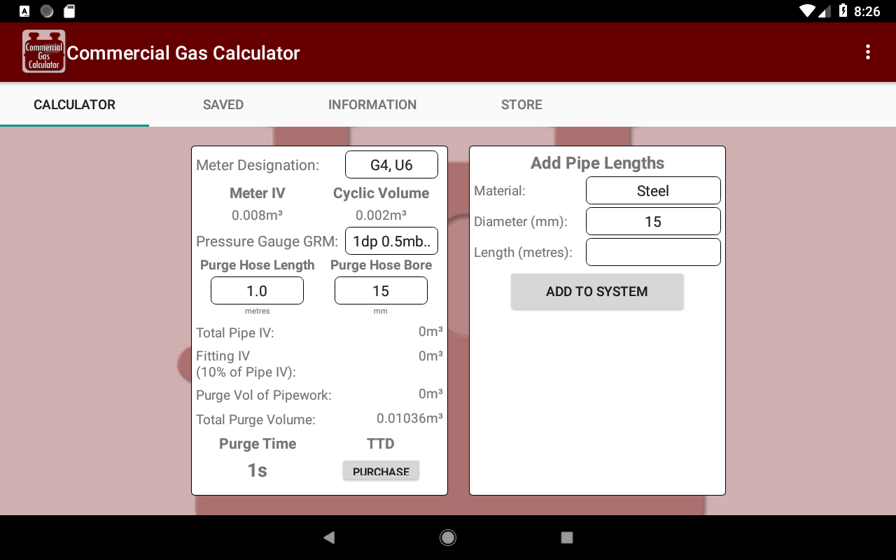 Commercial Gas Calculator « Speak to the Geek